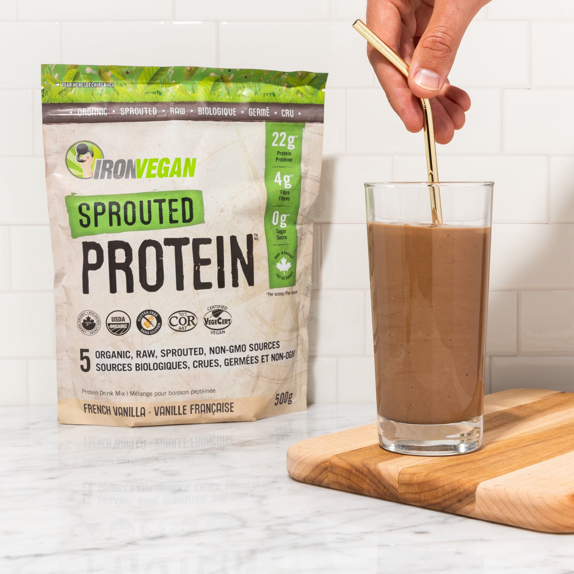Iron Vegan Sprouted Protein | 22g Organic Plant Protein